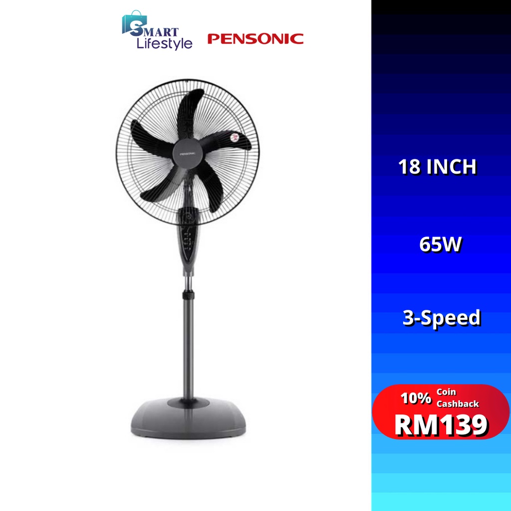 Pensonic 3 Speed 5 Blades Stand Fan (18 Inch) PSF-1801 / Elba ESF ...