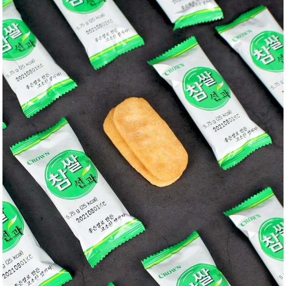 [Crown] Snow Rice Cracker Snack/Korean Traditional Snack / Chamssal ...