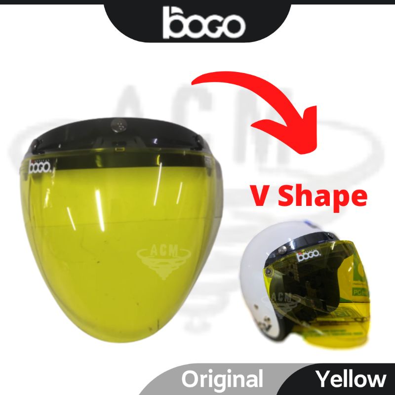 BOGO Visor 3 Button BG05 BG25 BO GO Bikko helmet SGV MS88 MAGNUM ARC ...