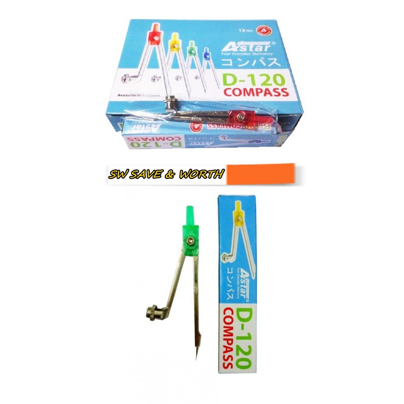 AKINA SAVE Astar D-120 Student Compass / Kompas Belajar D120 Math Set Geometry Sekolah science ...