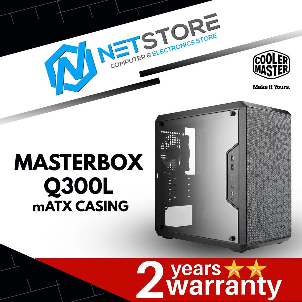 Cooler Master MasterBox Q300L mATX Case w/ Magnetic Design Dust Filter ...