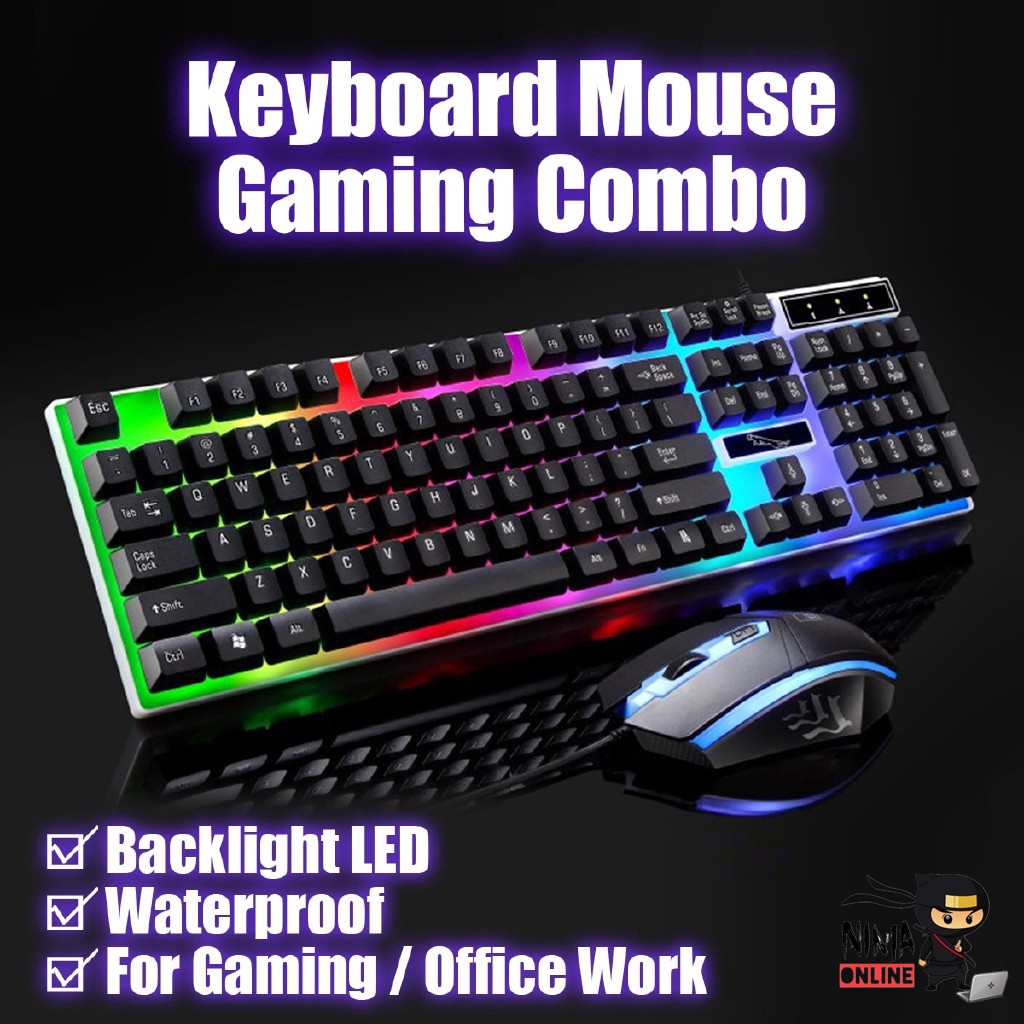 ~Ship From KL~ G21B Keyboard Mouse Set Rainbow-Color Backlight Set ...