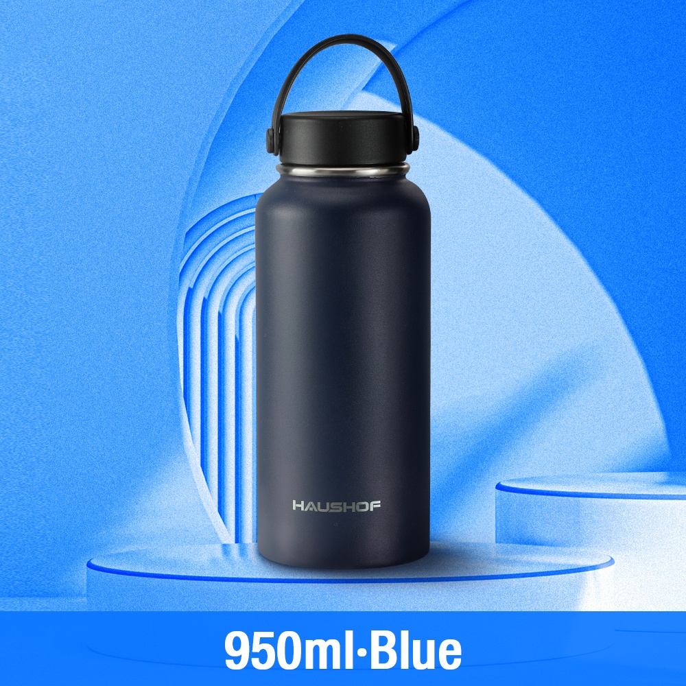 HAUSHOF 950ml/32oz Water Bottle botol air tahan sejuk Double-wall Insulated Vacuum Stainless ...