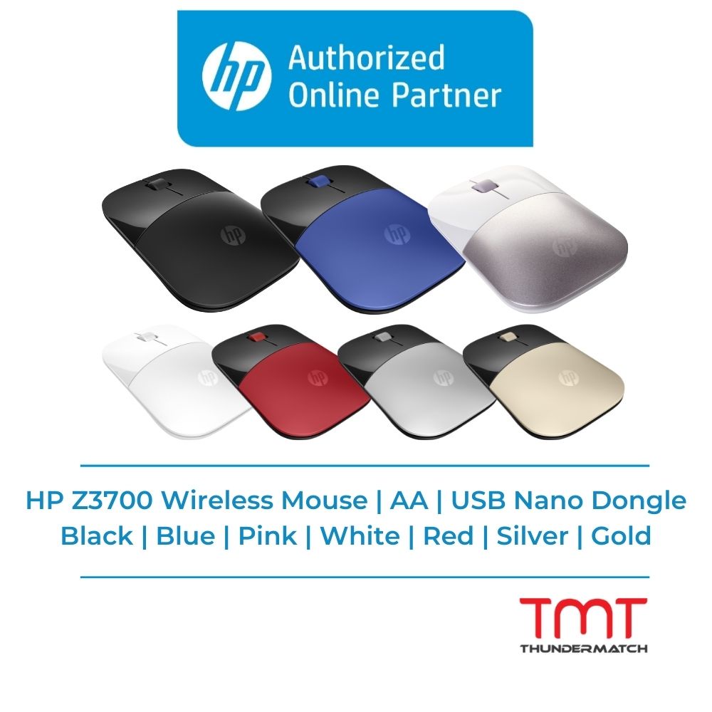 HP Z3700 Wireless Mouse Plain Color | AA Battery | USB Nano Dongle | 1 ...