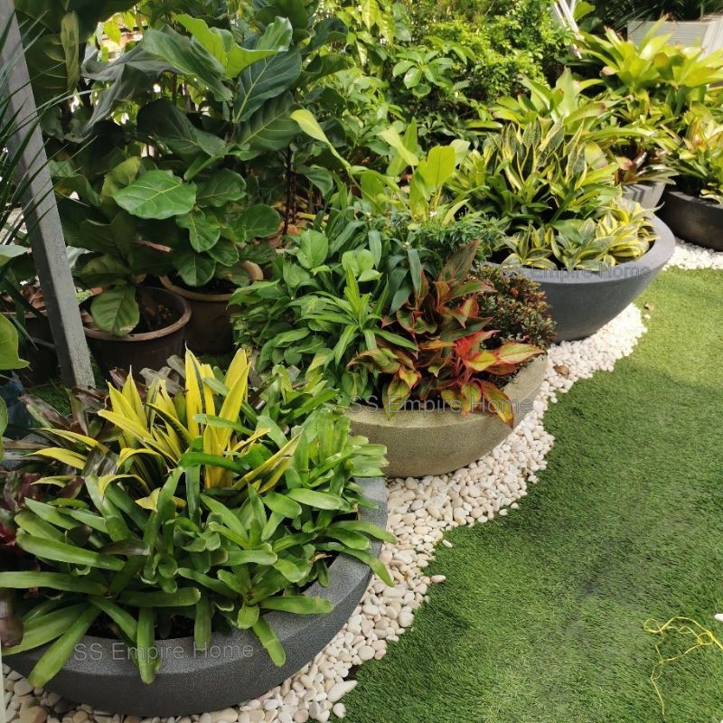 RICO Z16 Fiberglass Round Flat Conical Small Medium Large Flower Pot ...