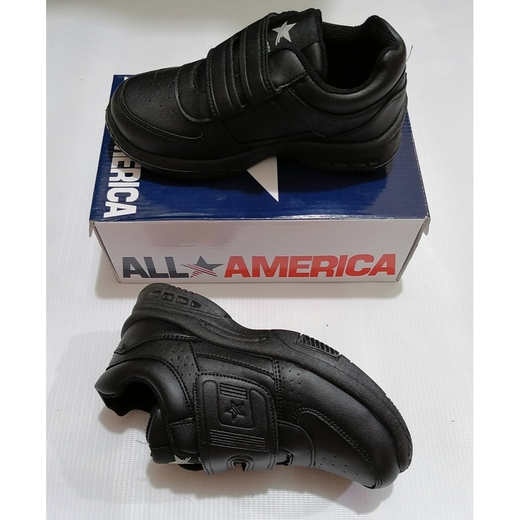 All America Kasut Sekolah Hitam PVC 4916 (Waterproof) | Full PVC Black ...