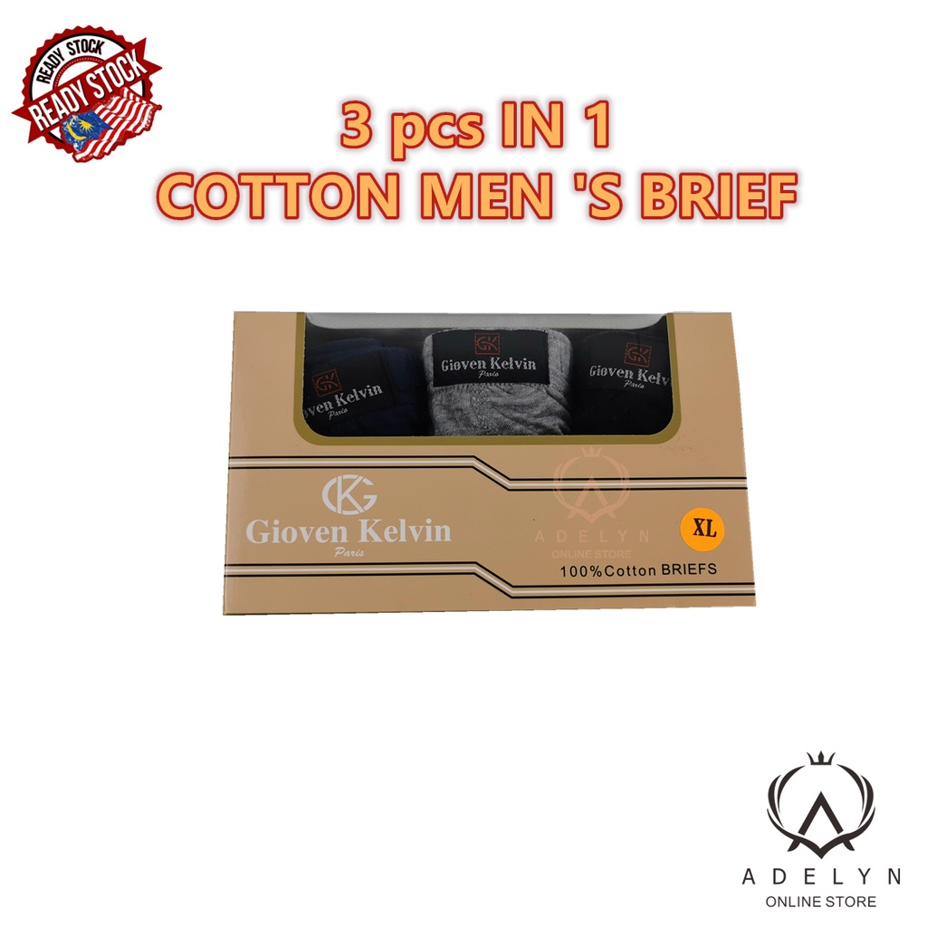 COTTON MEN BRIEFS 3 IN 1 BOX GK - SPENDER -MEN UNDERWEAR AW1/ SELUAR ...