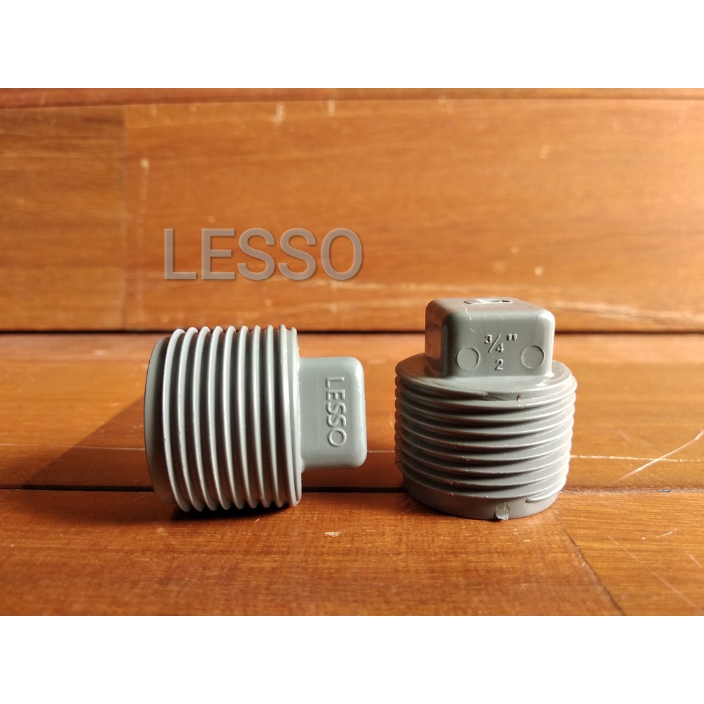 Lesso PVC Plug 3/4" Inch PVC Dop Outer Thread PVC Pipe Connection ...