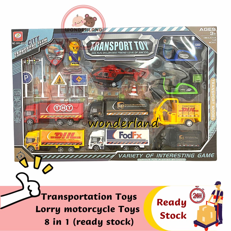 Transportation Toys Lorry Motorcycle Toys for Kids Mainan Motorcycle 9 ...