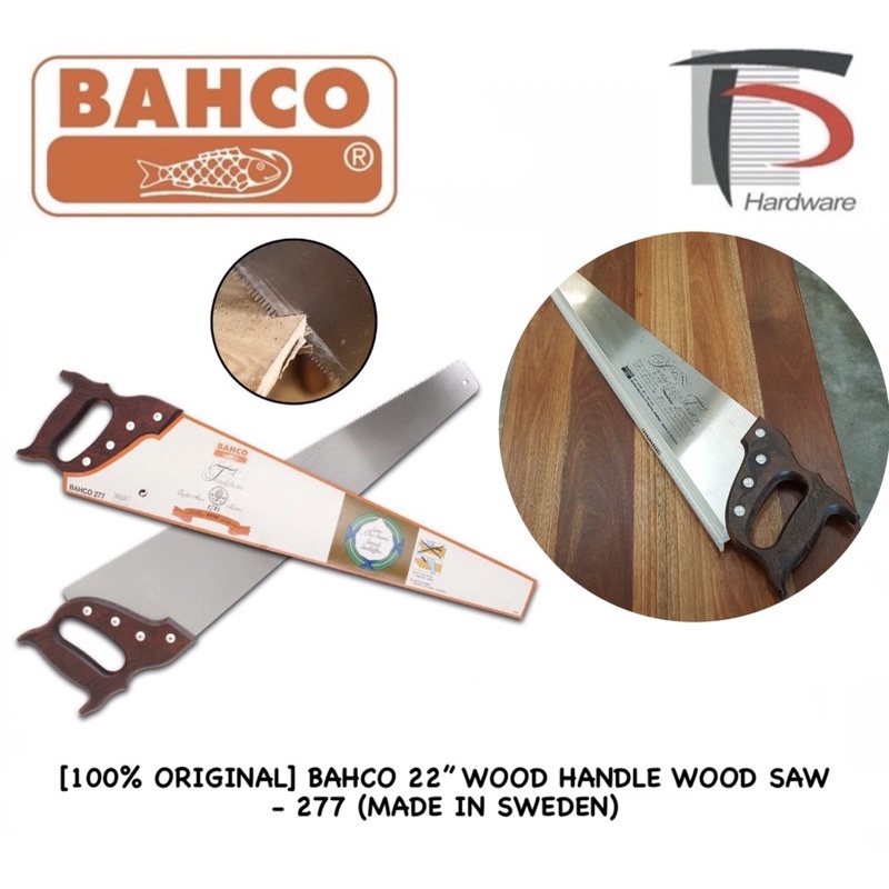 [100% ORIGINAL] BAHCO 22” WOOD HANDLE WOOD SAW - 277 (MADE IN SWEDEN ...