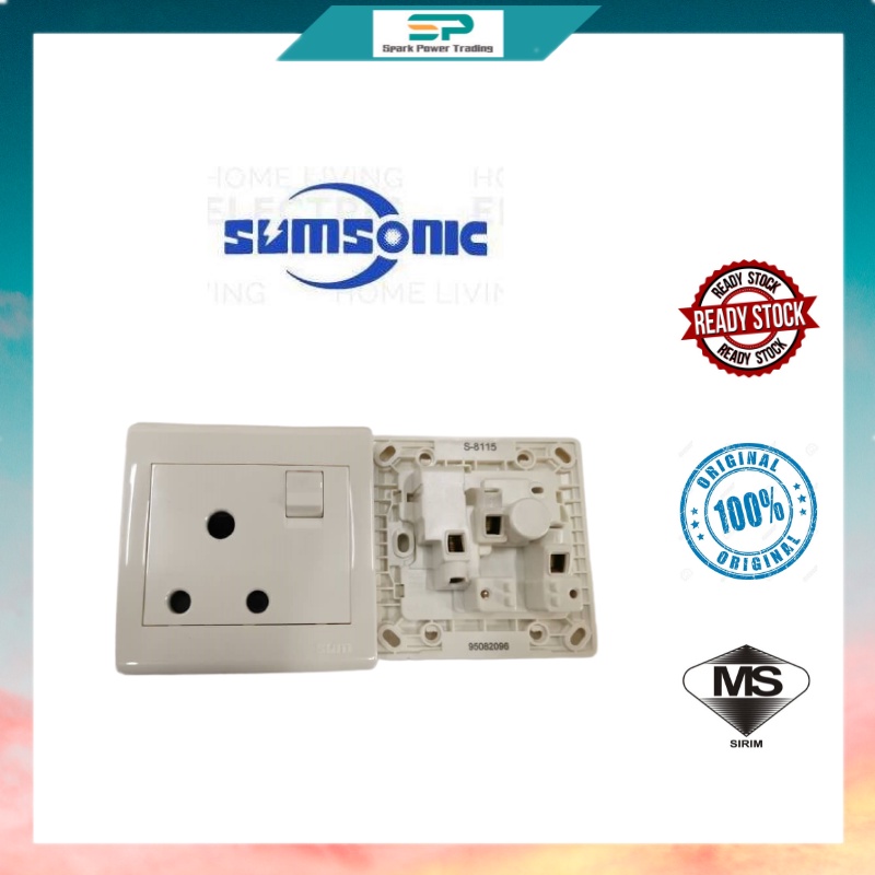 15A SWITCH SOCKET OUTLET W/Sirim -S-8115 SUM | Shopee Malaysia