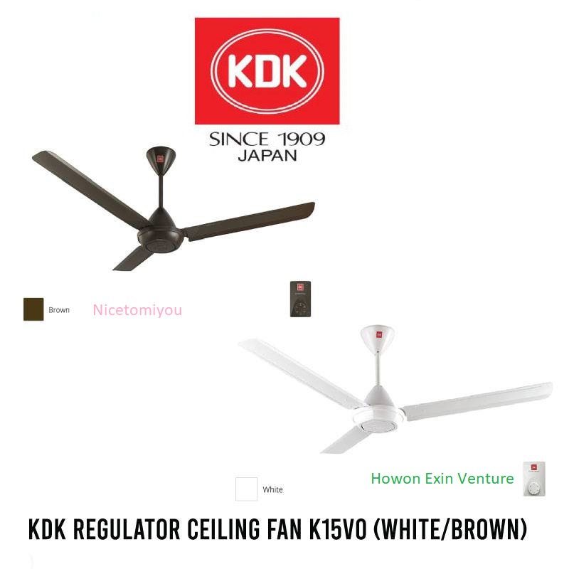 KDK K15V0 / K15V0-PBR 60" 3 Blade Ceiling Fan / Kipas Siling [**2 SETS ...