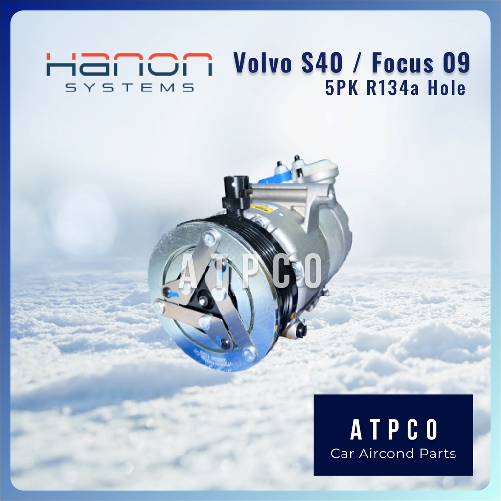 HANON ORIGINAL VOLVO S40 / FORD FOCUS 09 R134a HOLE 5PK COMPRESSOR ...