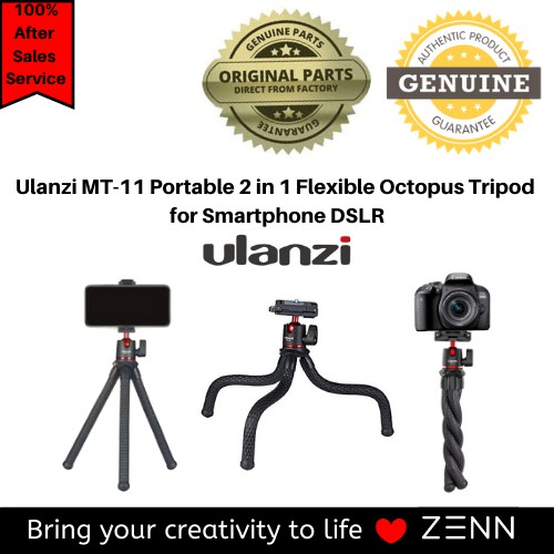 Ulanzi MT-11 / FT-01 Portable 2 in 1 Flexible Octopus Tripod for Smartphone DSLR | Shopee Malaysia
