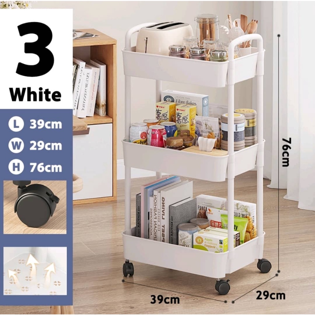 Foldable Storage Rack With Wheel Rak Dapur Rak Kabinet Dapur Rak ...