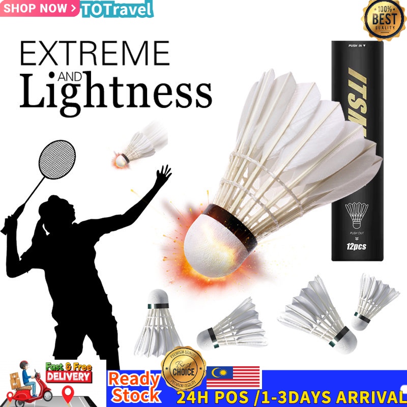BEST NEW Badminton Shuttlecock Goose Feather Birdies Flying Stably ...