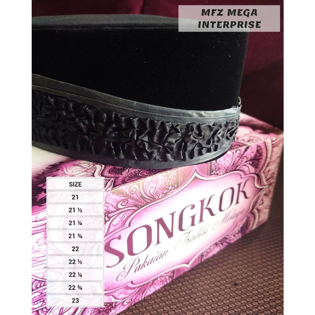 🔥SONGKOK DEWASA TRADITIONAL HITAM BERKUALITI, RAYA, NIKAH, MAJLIS ...