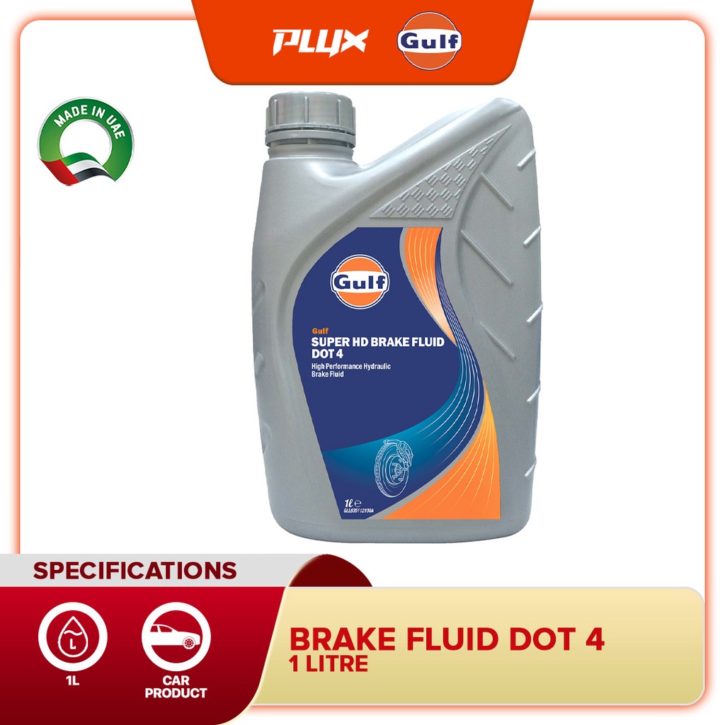 GULF Super Brake Fluid Dot 4 (1L) - High Performance Hydraulic Brake ...