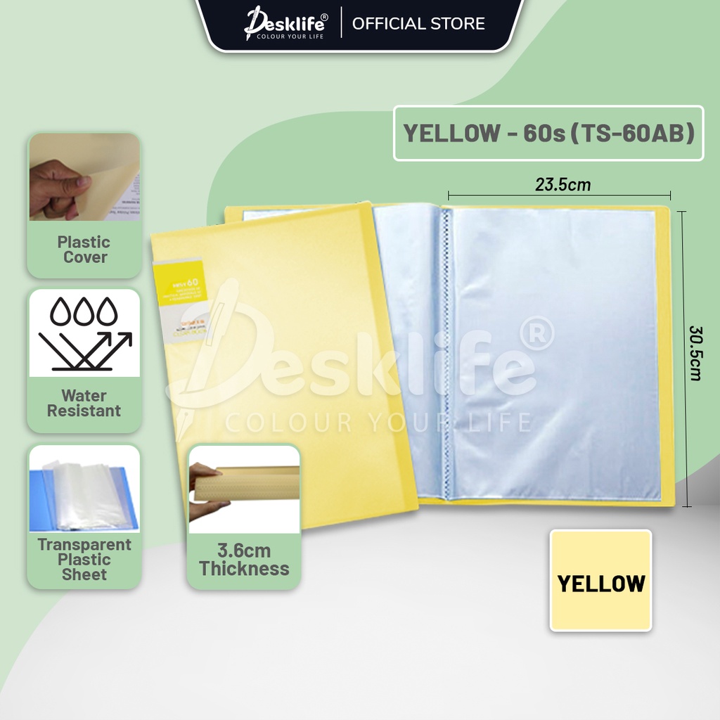 Desklife Tian Shun A4 Transparent Plastic Clear Holder -(1/Pcs) File ...