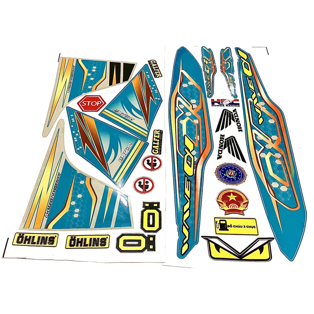Wave Motorcycle Stamp 50cc - 100cc -110cc (Premium 3-Layer Stamp ...