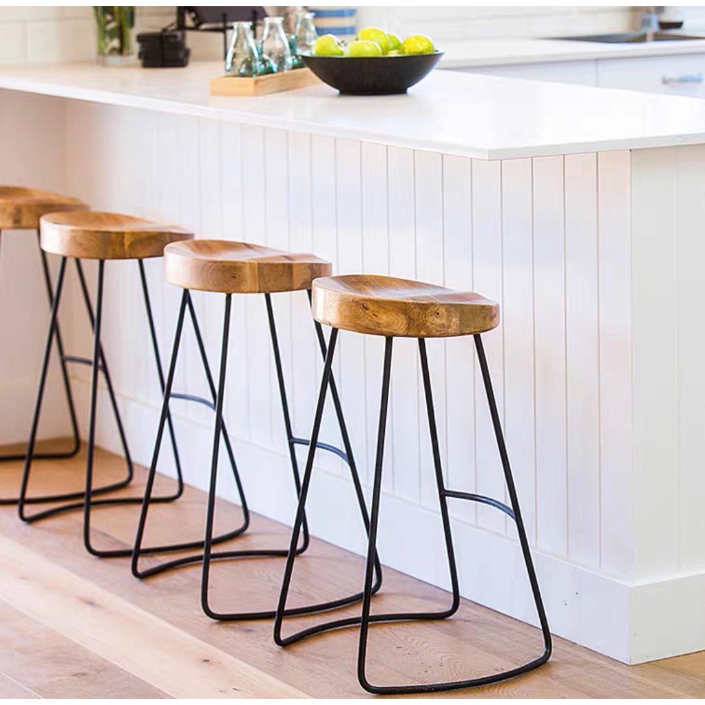 Creatif Design Natural Solid HardWood Stool | Shopee Malaysia