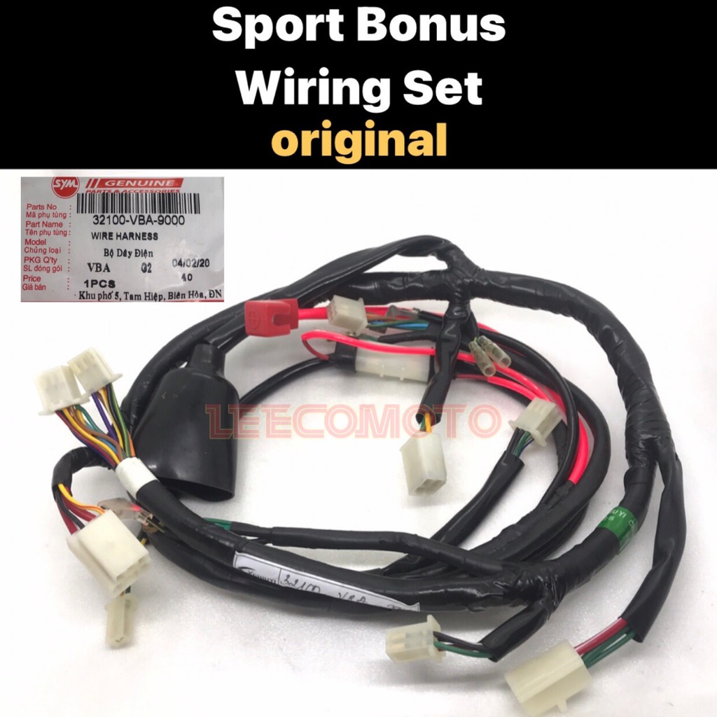 SYM SPORT-BONUS WIRING ORIGINAL (OE) 32100-VBA-0002 // SPORT BONUS HARNESS WIRING WIRE WAYAR SET ...