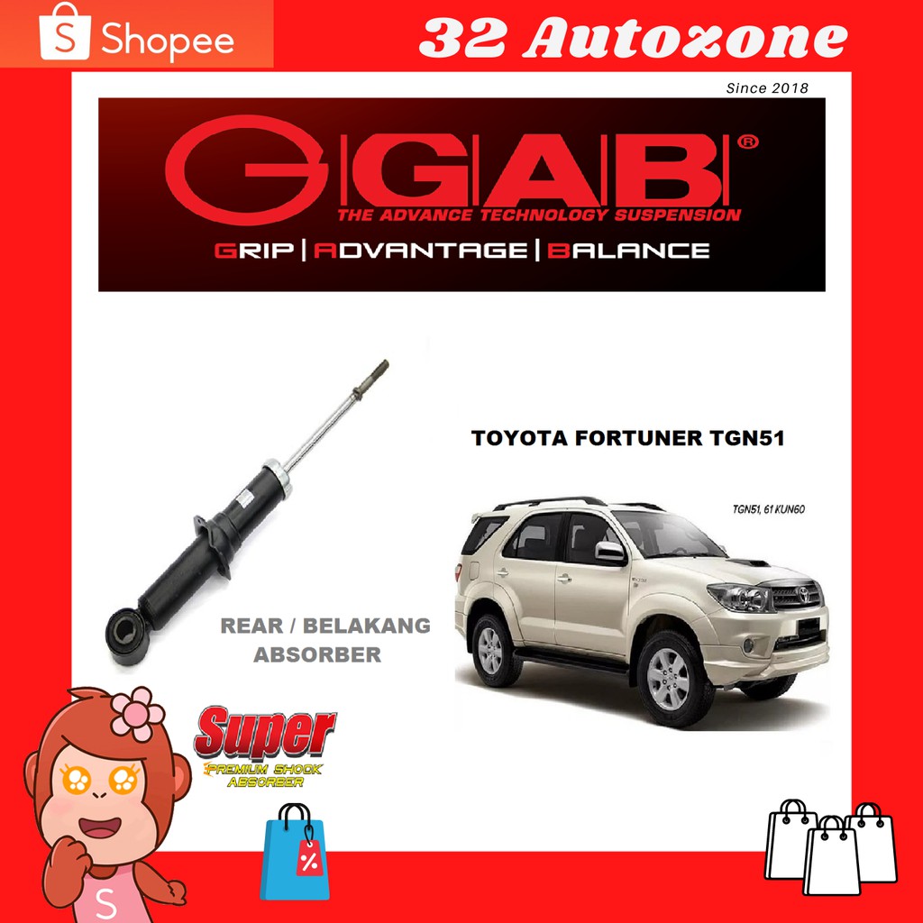 Original GAB Rear Belakang Absorber Premium Shock Absorber (2 pcs) for ...