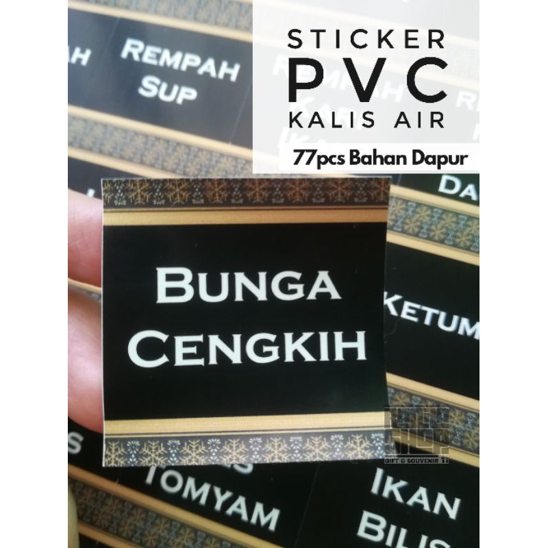 READY STOCK[77pcs]Sticker Rempah Waterproof PVC CUSTOM | Shopee Malaysia