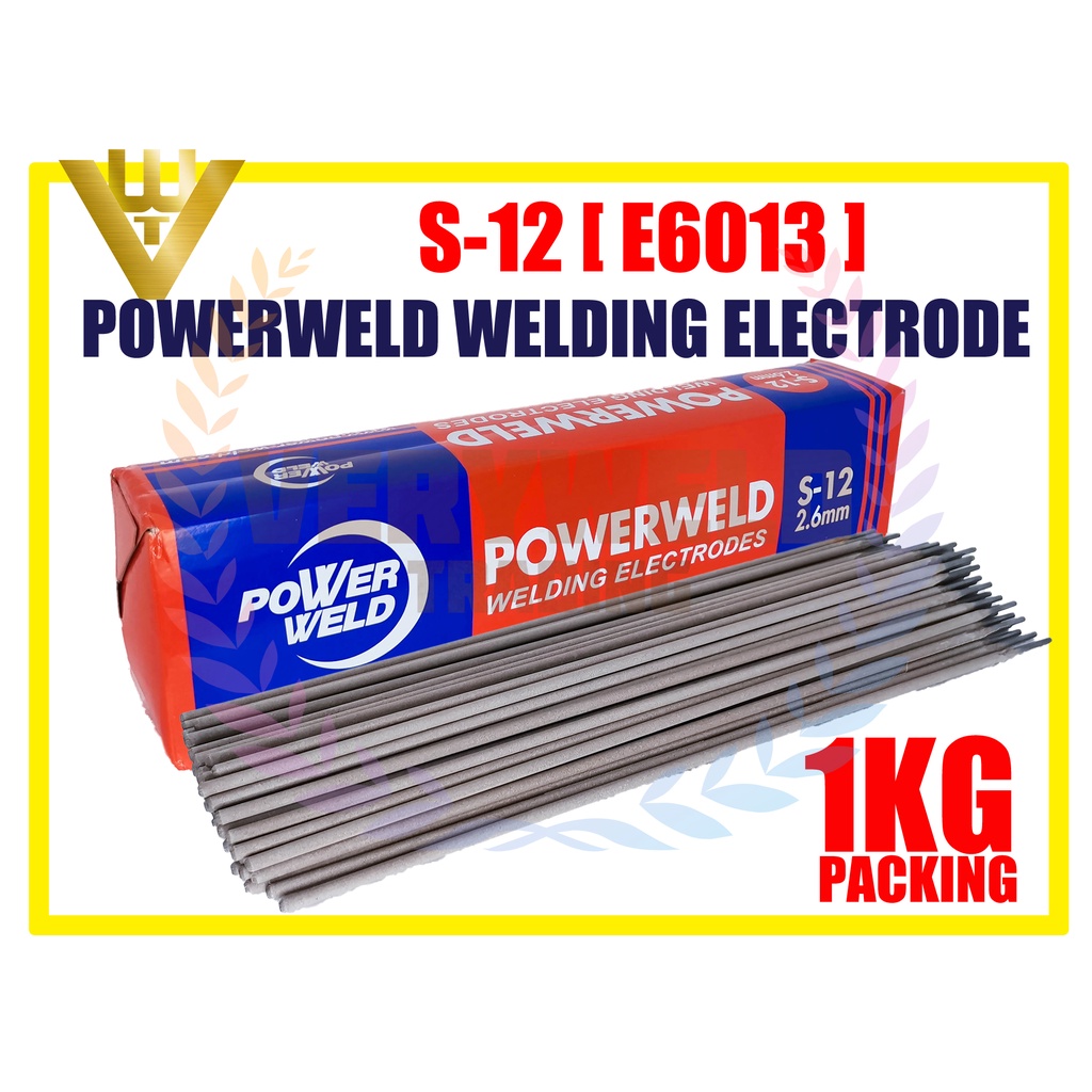 VERYWELD S12 Powerweld Ubat Welding Electrode Rod 6013 x 1kg (2.6/3.2/4.0mm) | Shopee Malaysia
