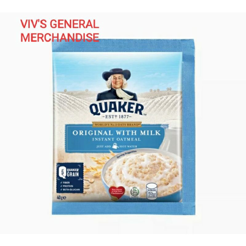 Quaker with Milk Instant Oatmeal ( 40g ) | Shopee Malaysia