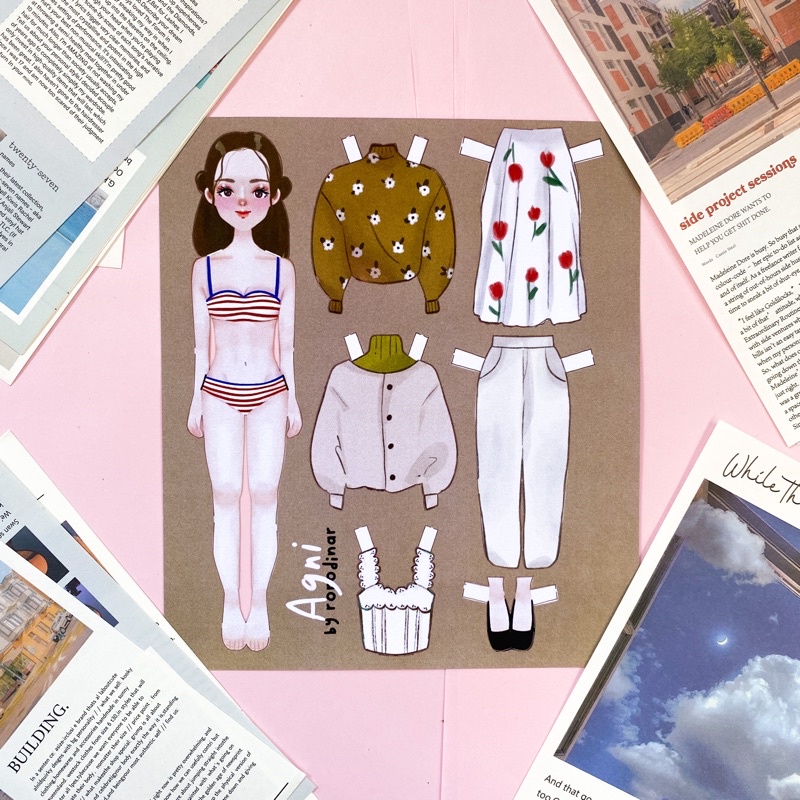 "PREMIUM Chara" Paper Doll Old School Toys Bepe BP Disassembly Paper ...