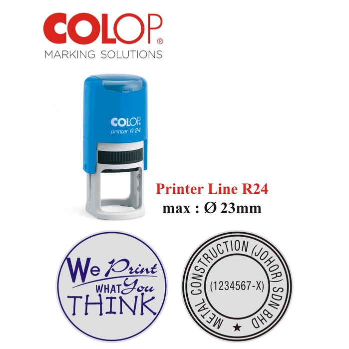 Colop Round Chop R12/R17/R24/R30/R40/R45/R50 / Rubber Stamp / Self-Inking Stamp | Shopee Malaysia