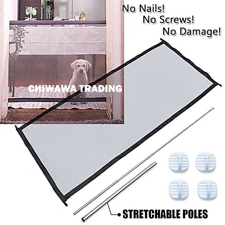 Magic Mesh Pet Gate Enclosure Fences Puppy Dog Net Guard Safety Door ...