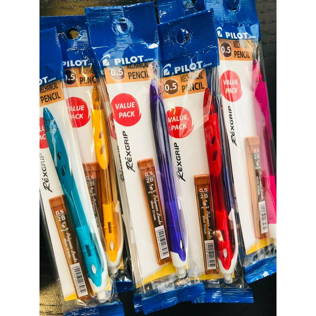 Pilot REXGRIP Mechanical Pencil 0.5mm with Lead (value pack) | Shopee ...