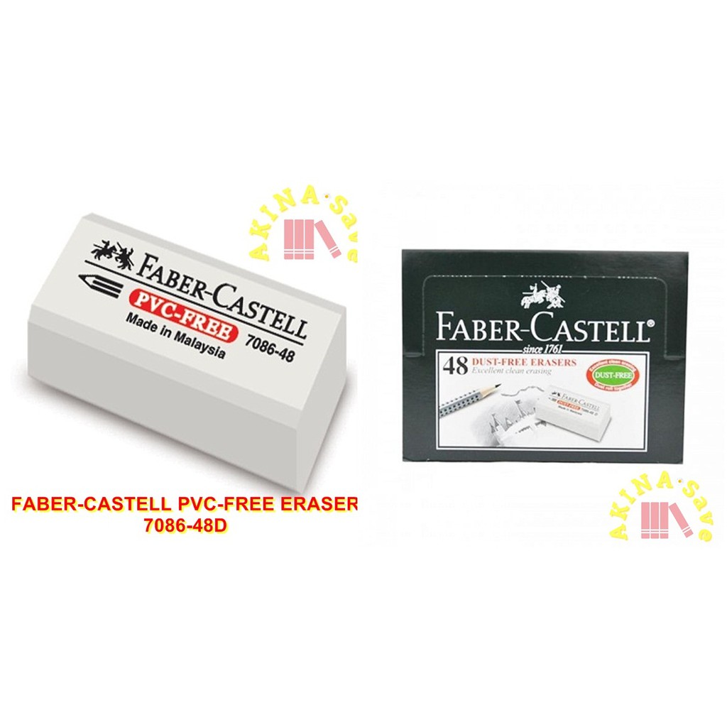 AKINA SAVE 1 Box Faber Castell DUST FREE ERASER 7086 30 / 7086 48 ...