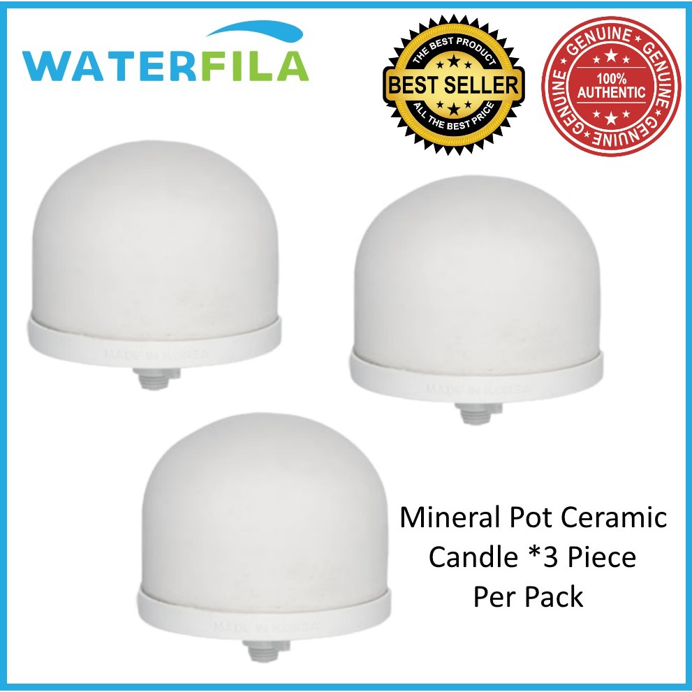 WATERFILA Mineral Pot Water Filter Original Ceramic 3 In Set | Shopee ...