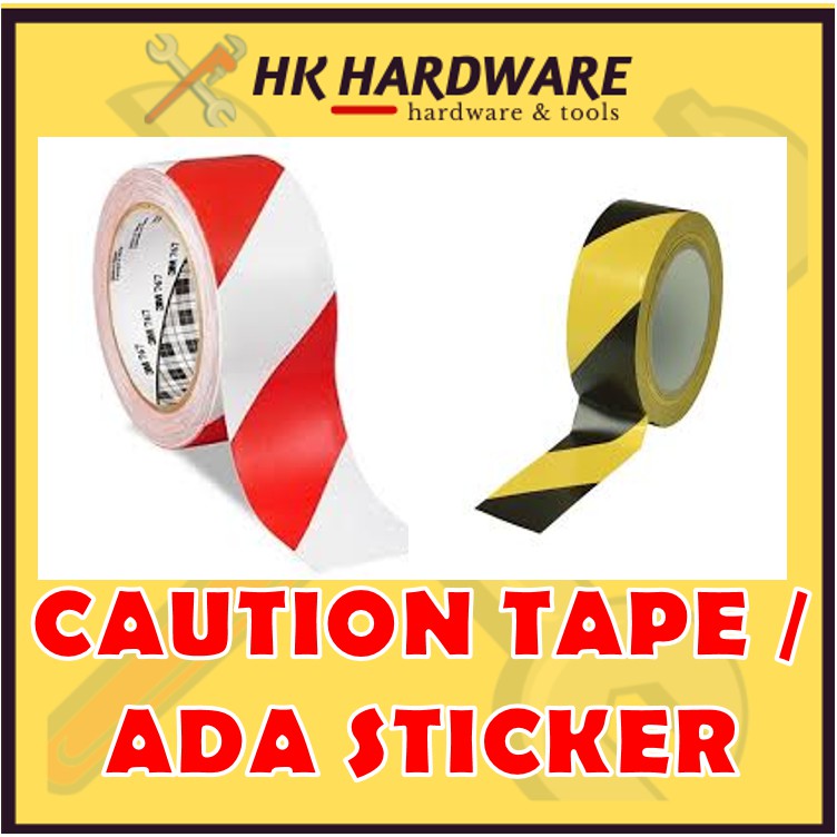 TAPE MERAH PUTIH AWAS / TAPE KUNING HITAM ADA GAM / TAPE AWAS / TAPE ...