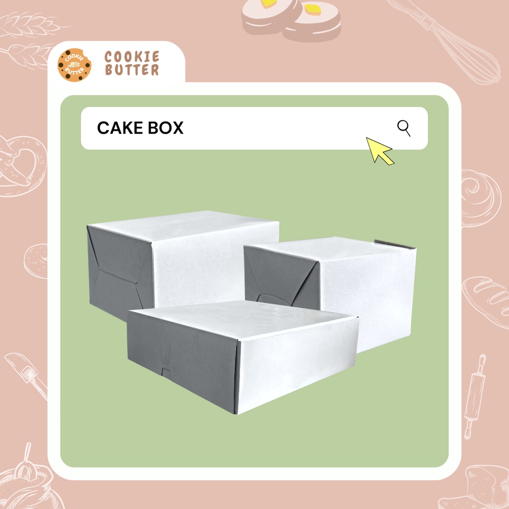 Cake Box / White Cake Box / Paper Cake Box/Pastry Box/Food Storage Box ...