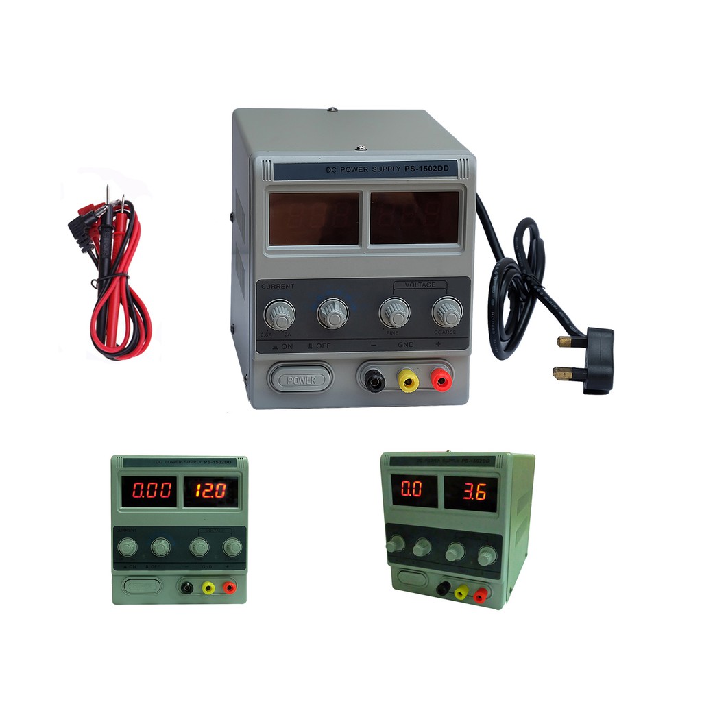 Variable DC Power Supply 0 to 15V 2Amp 3 digits Display and Resolution ...