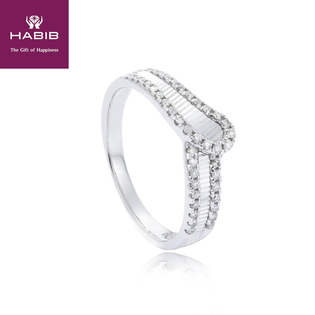 HABIB Geranium Diamond Ring 375/9K White Gold | Shopee Malaysia