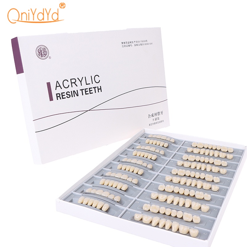 5 Sets / Box Dental Synthetic Polymer Teeth Resin Denture Dental Teeth ...