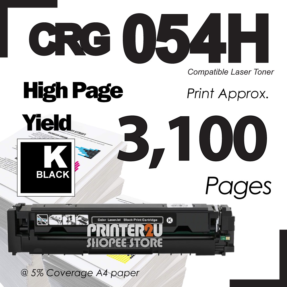 Compatible Toner CRG 054 Cartridge 054H Cano* LBP621cw LBP621 LBP623cdw ...
