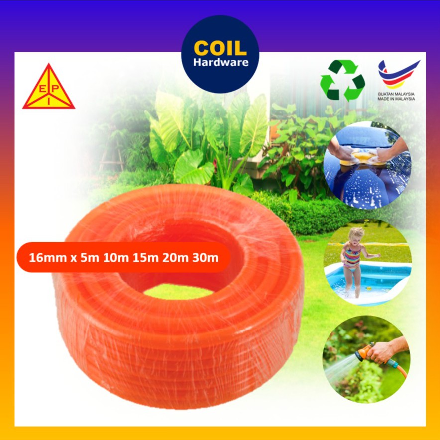 EASTERN PLASTIC [EPI] 💯GRADE 🅰️🅰️16MM(5/8") X 30 Meter Garden Orange ...