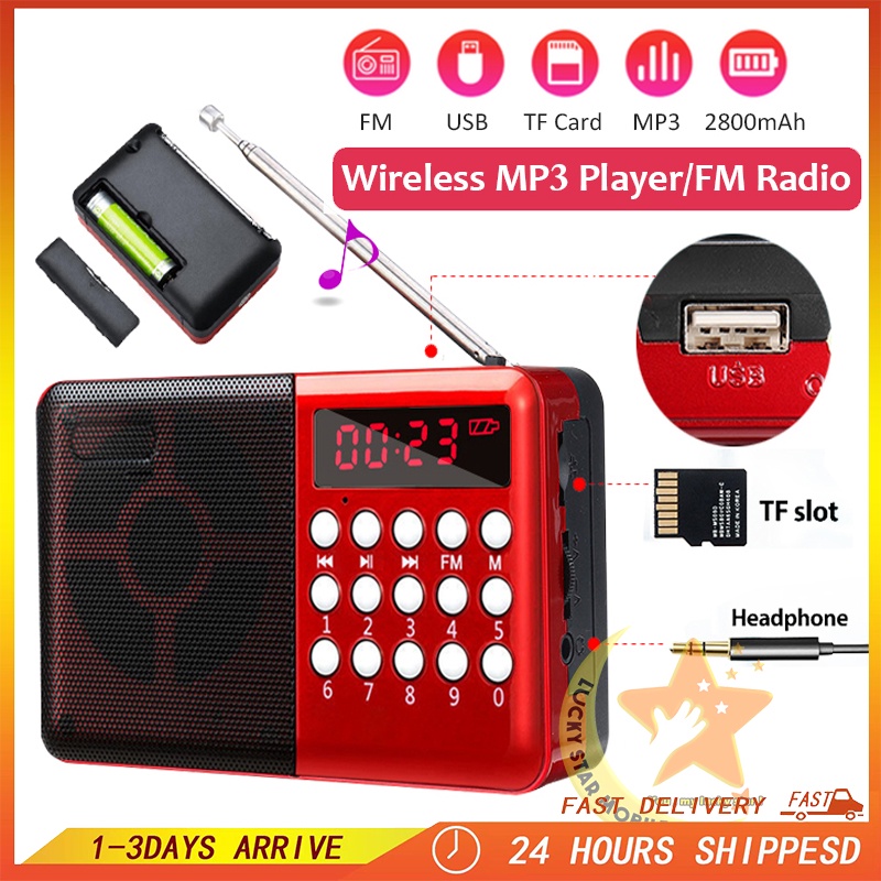 Bluetooth Rechargeable Digital FM RADIO/MUSIC PLAYER Rechargeable USB ...