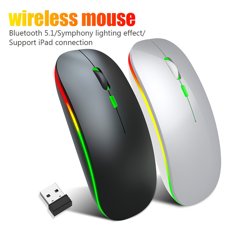Office Wirelesss Mouse Rechargeable USB Bluetooth Computer Mouse ...