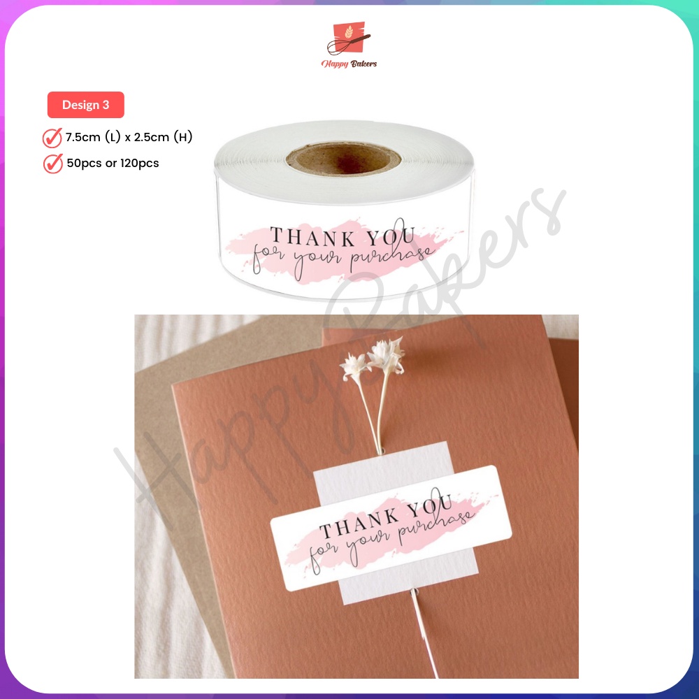 Thank You Labelling Sticker | For Food Packaging, Gift, Hamper ...