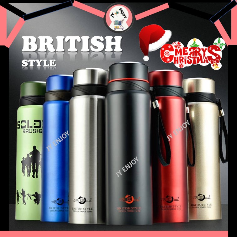 BRITISH STYLE Stainless Steel 304 Thermos Flask, Air Botol Termos ...