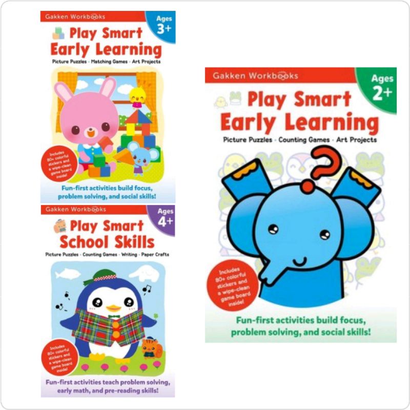 Gakken Workbook: Play Smart Early Learning Ages 2-4 (Children Activity ...