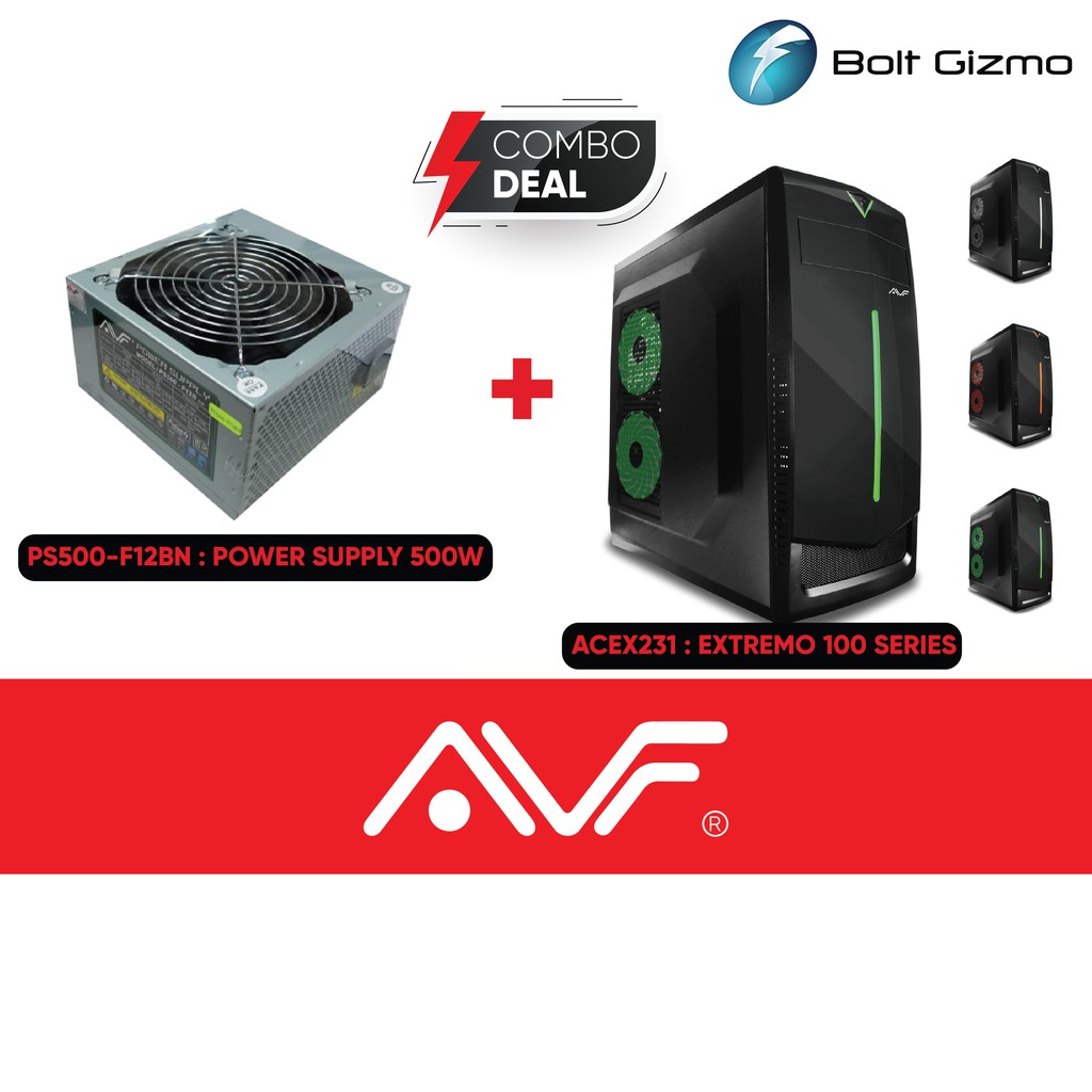 AVF EXTREMO 100 SERIES ACEX231 CHASSIS WITH 500w POWER SUPPLY DESKTOP ...
