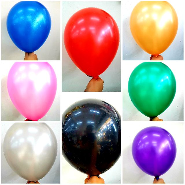 10 pcs - 3.2gram Metallic 12" Latex Balloon / BELON GETAH PERMIUM ...